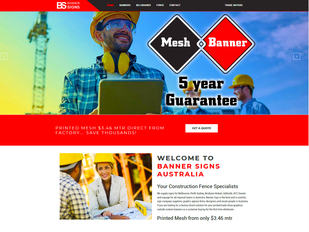 Construction Mesh Banner Signs | Cheap fence mesh printing. Call the ...